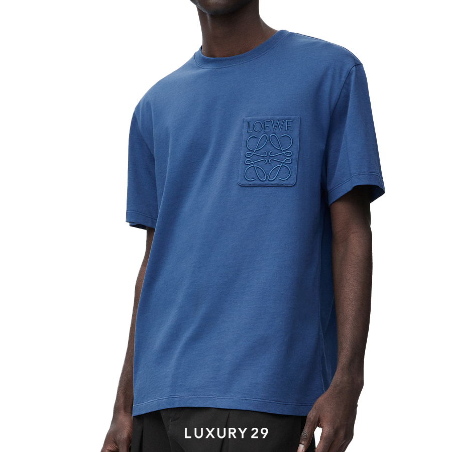 Loewe Relaxed fit T-shirt in cotton China Blue Loewe Relaxed fit T-shirt in cotton China Blue